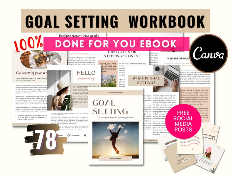 Done for You Goal Setting Workbook, Brandable Coaching Ebook Course ...