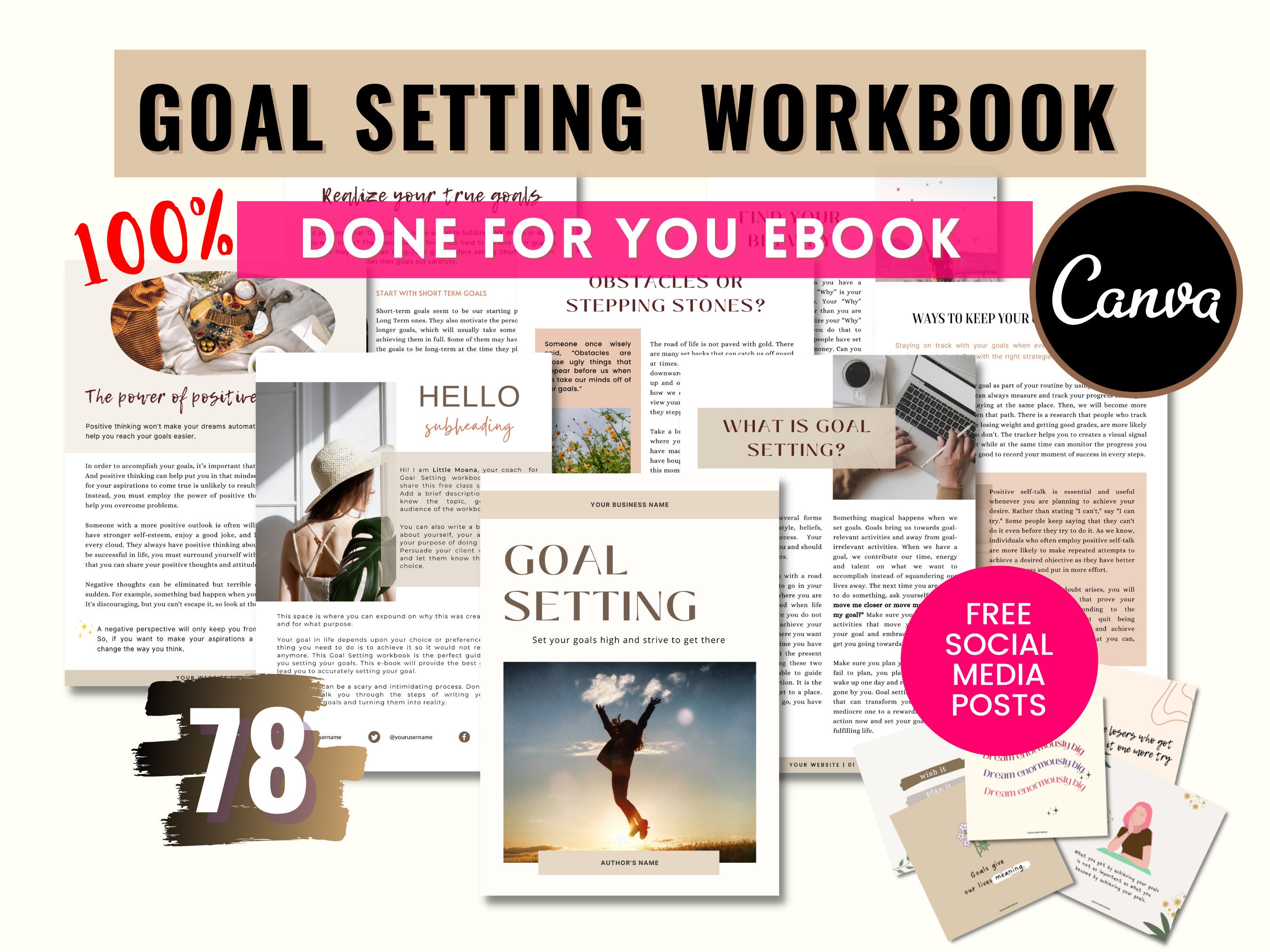 Done for You Goal Setting Workbook, Brandable Coaching Ebook Course ...