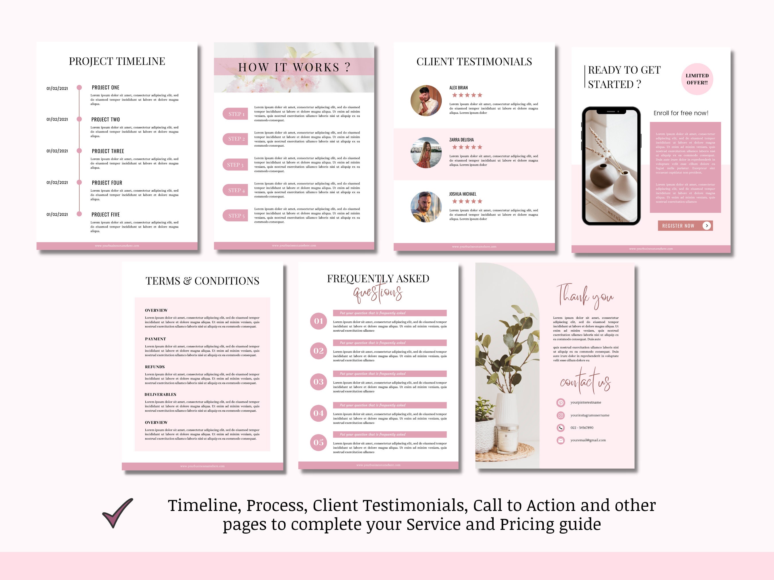 Service & Pricing Guide Template, Portfolio Pricing Template, Client ...