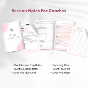 Coaching Session Worksheets, Coach Form, Client Form, Coaching Program ...
