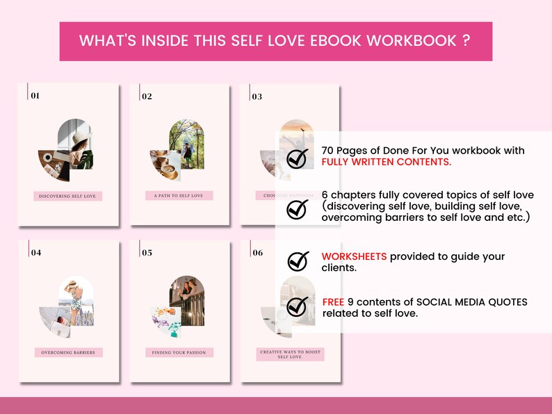 Done for You Self Love Workbook, Brandable Coaching Ebook Course, Self ...