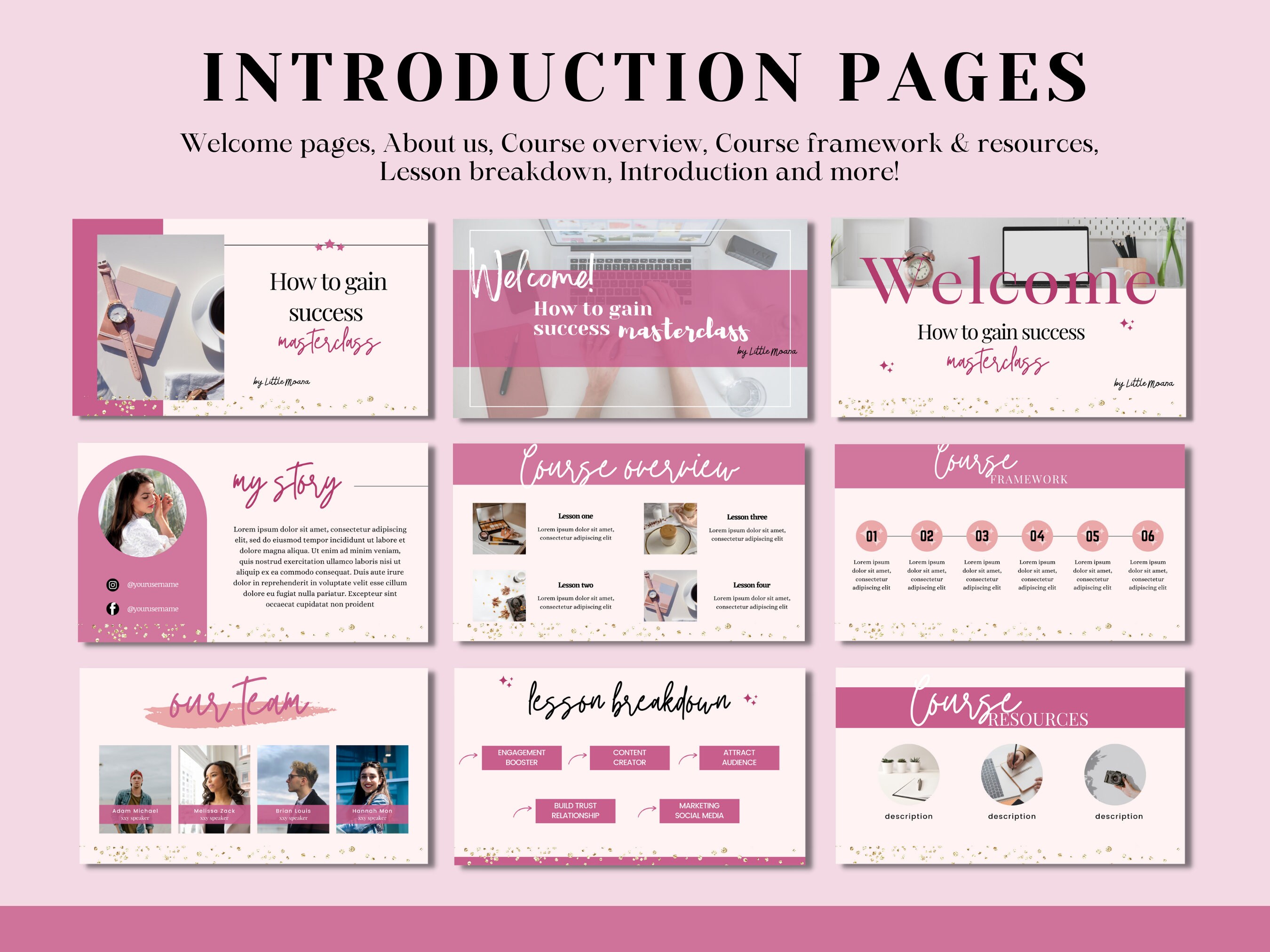 Webinar Slide Deck Template for Online Course Creator, Online Course ...