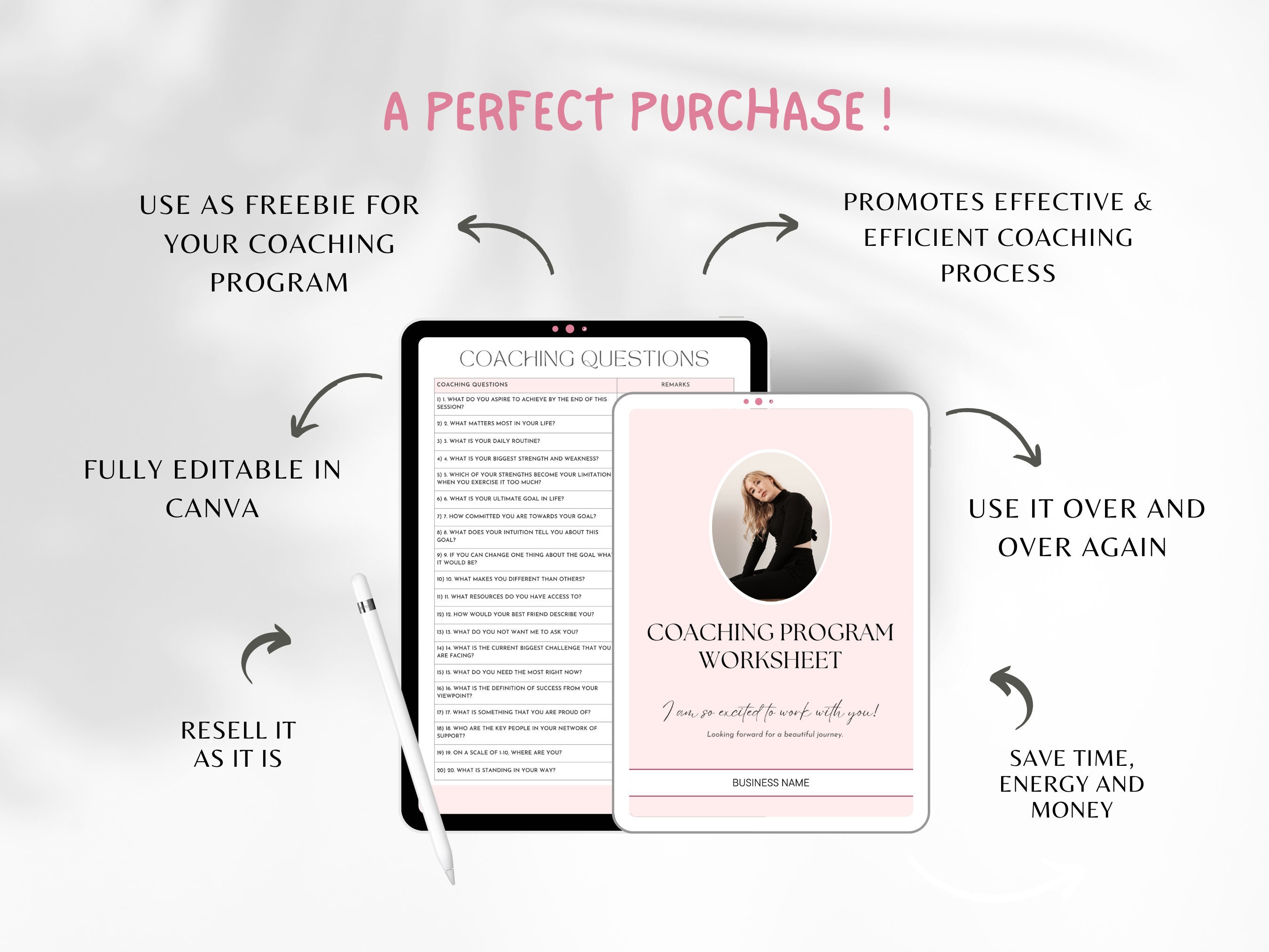 Coaching Session Worksheets, Coach Form, Client Form, Coaching Program ...