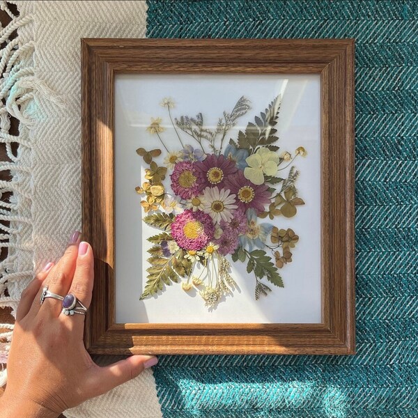 Pressed Flowers in Frame - Etsy