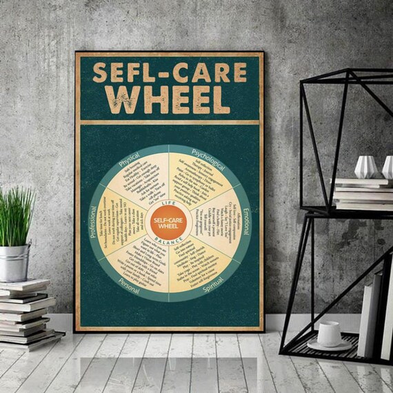 Social Worker Self Care Wheel Poster Feelings Wheel Emotions | Etsy