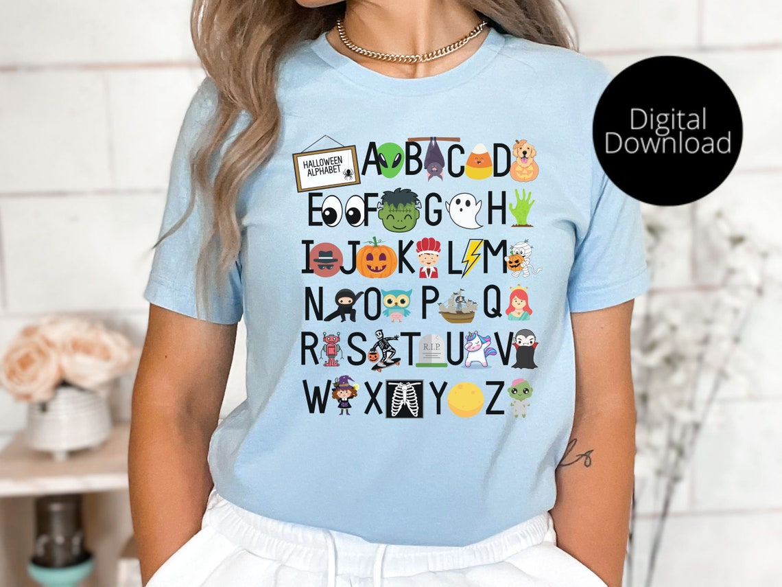 Halloween Teacher Png Halloween Alphabet PNG Teacher Png - Etsy