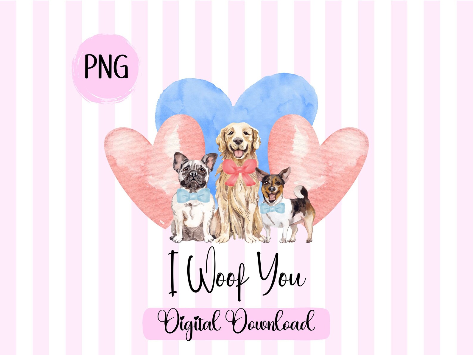 I Woof You Png Valentine Dog Clipart Png Dog Bandana Png - Etsy
