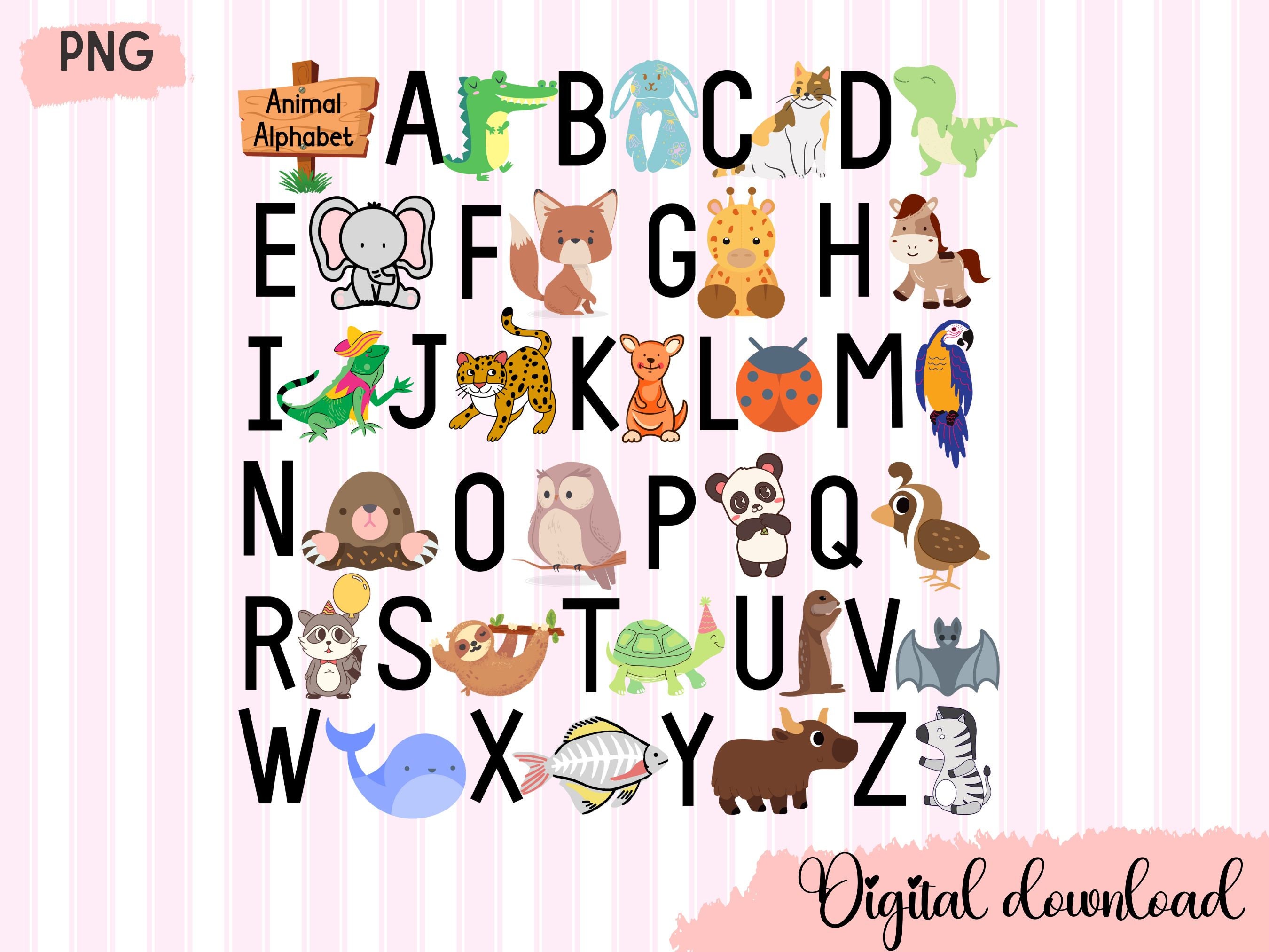 Animal Alphabet PNG: Teacher Shirt Design (digital Download) - Etsy