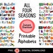 ABC Printable Seasons Spring Summer Fall Winter Png Pre-k Teacher Png ...