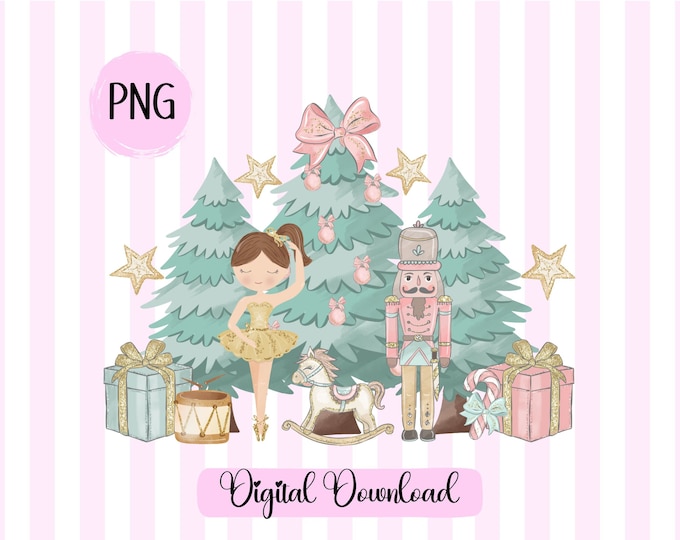 Nutcracker Clip Art for Personal and Commercial Use - Pastel Pink ...