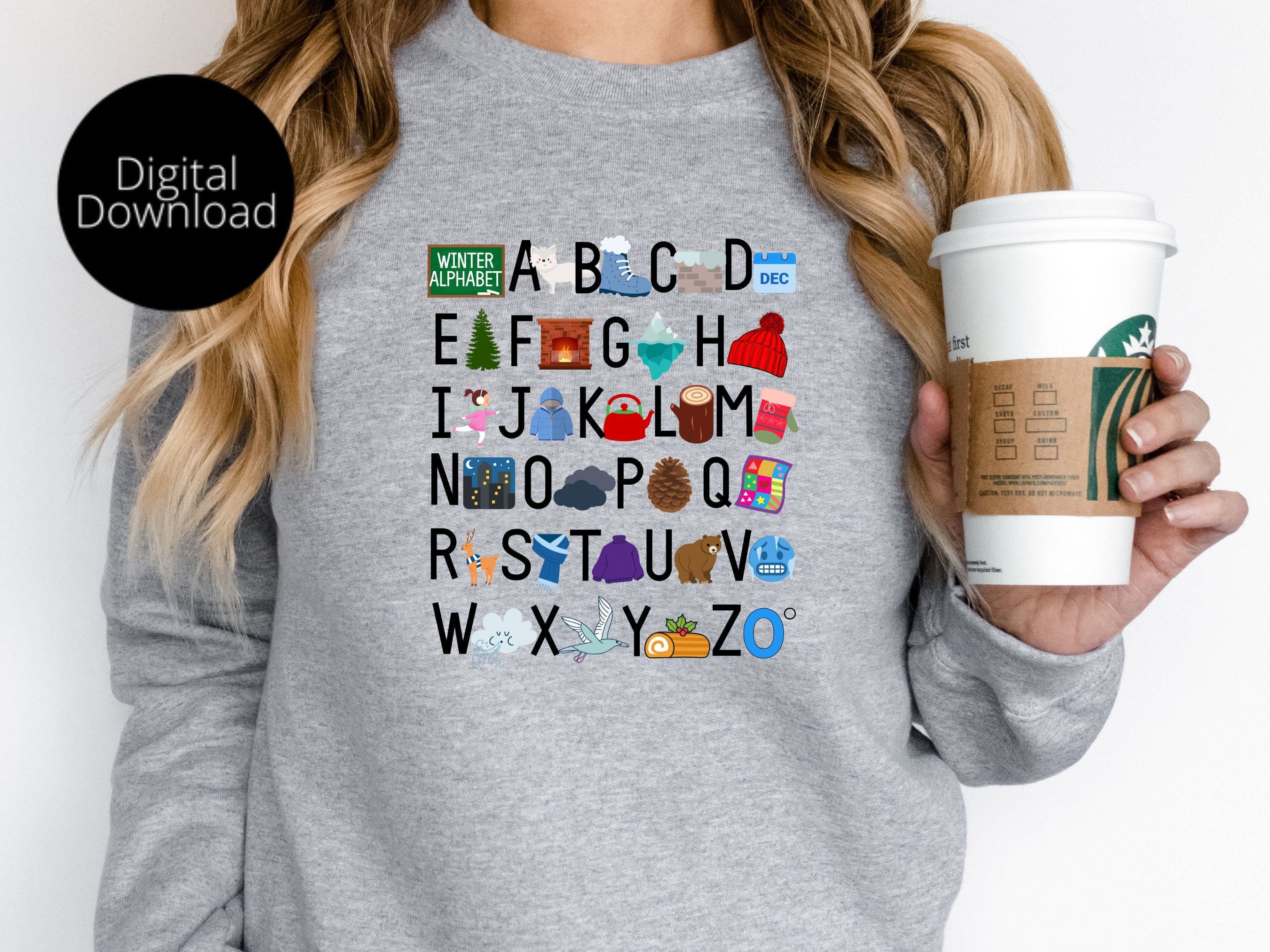 Winter Teacher Png Alphabet PNG Teacher Png Teacher Holiday - Etsy UK