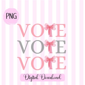 Vote Png Pearls and Bows Png Coquette Aesthetic Png Girly Preppy Png ...