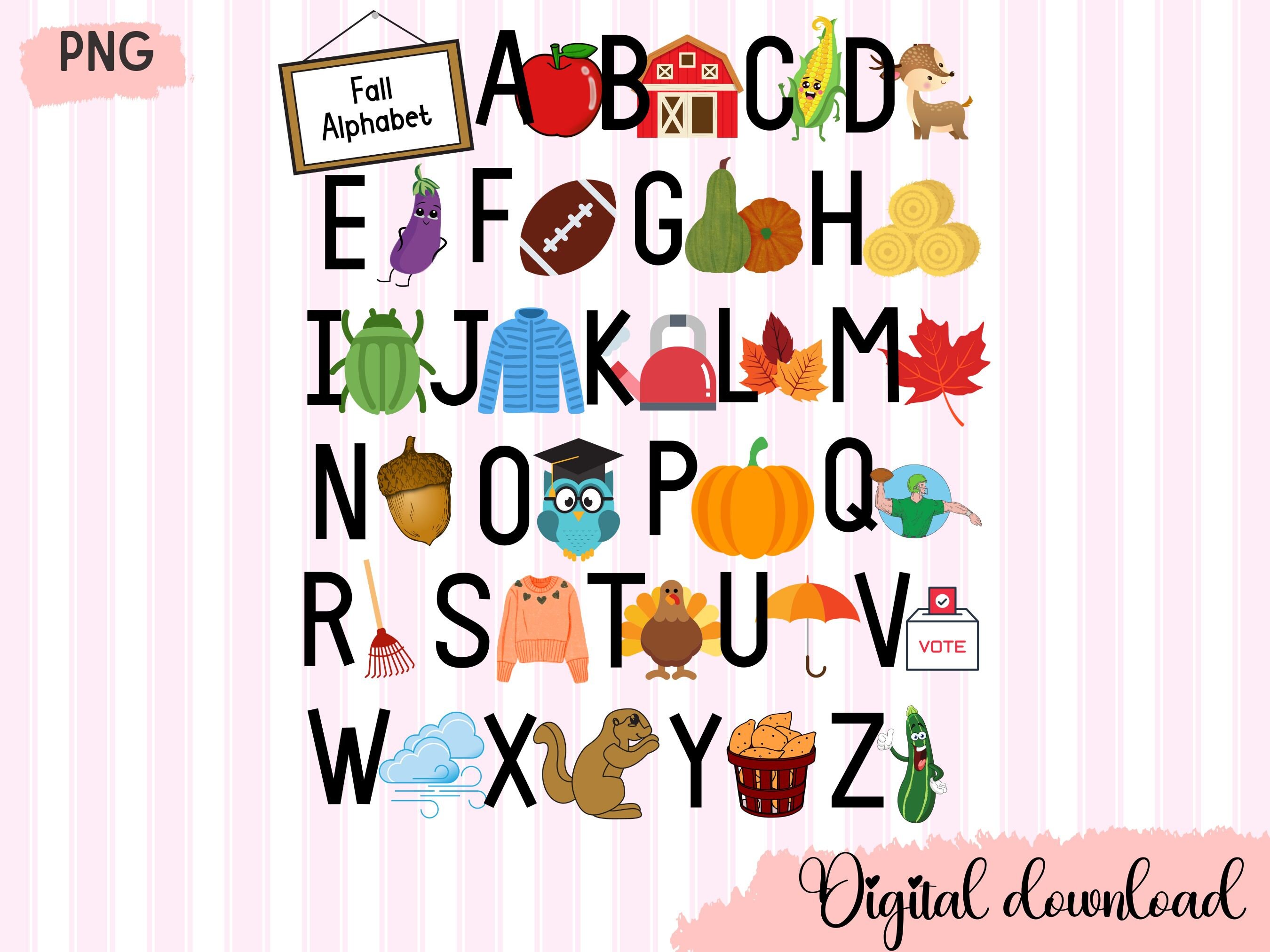 Fall Teacher Png Fall Alphabet PNG Teacher Png Teacher Fall - Etsy