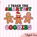 Christmas Teacher PNG Teacher of Smart Cookies Christmas Santa - Etsy
