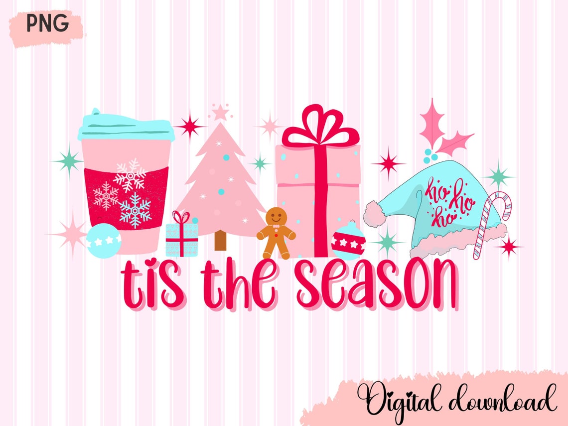Pink Christmas PNG Pinkmas PNG Christmas Tree Tshirt Pink and - Etsy
