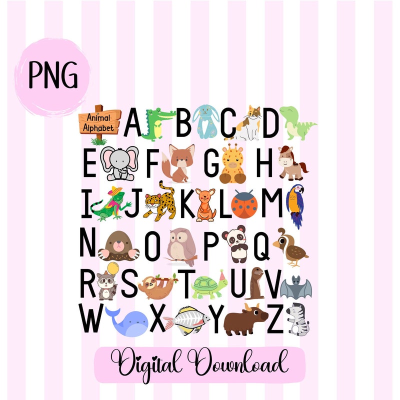 Animal Alphabet - Etsy
