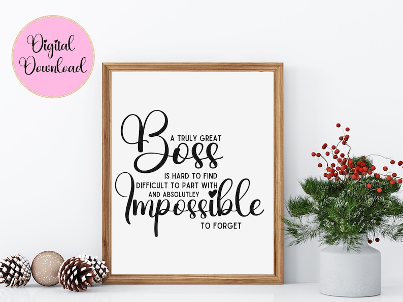 A Great Boss SVG Boss Quote Boss Sign Retirement SVG - Etsy