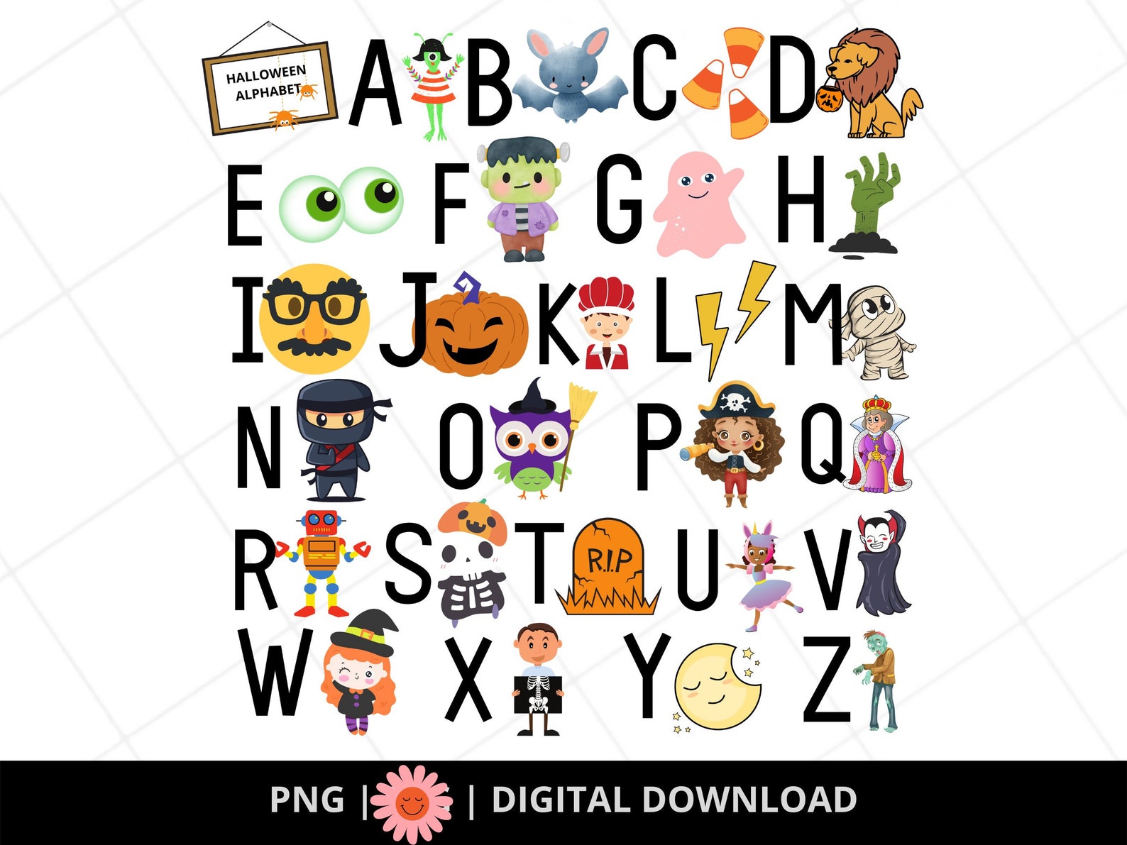 Halloween Teacher Png Halloween Alphabet PNG Teacher Png Teacher Fall ...