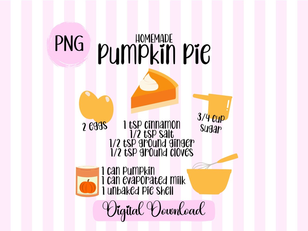 Fall Recipe SVG Thanksgiving Sublimation File Fall Png Thanksgiving Png ...