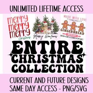 Shop Bundle for All Current & Future CHRISTMAS Designs Png Bundle Svg ...