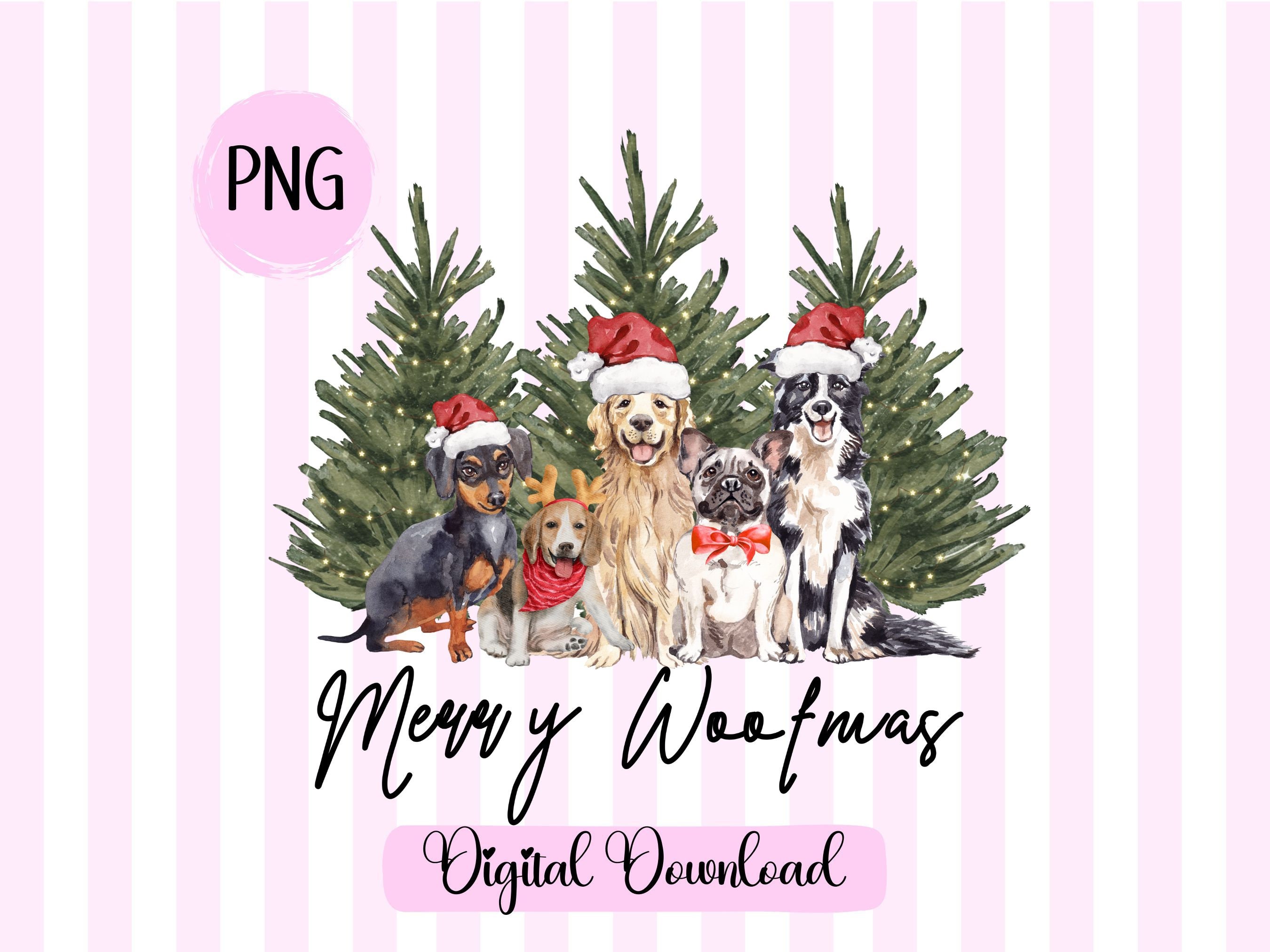 Merry Woofmas PNG: Christmas Dog Clipart (digital Download) - Etsy