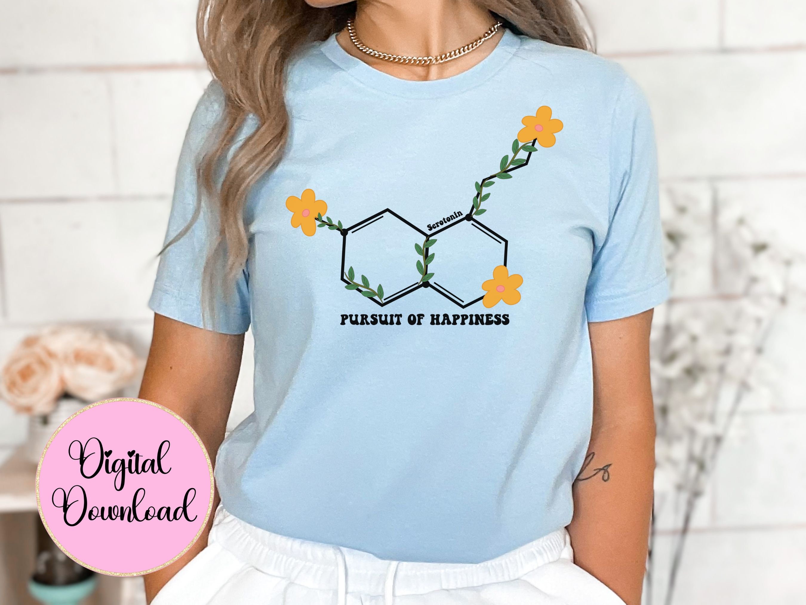 Serotonin Svg Floral Serotonin Svg Molecular Structure Svg - Etsy UK