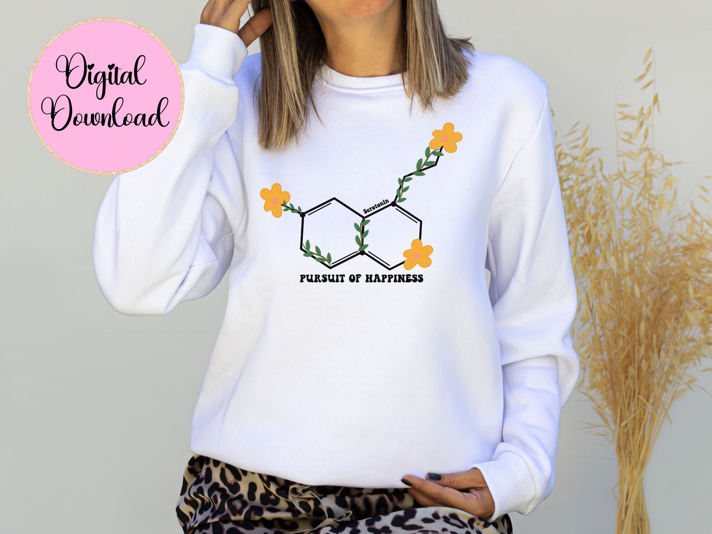 Serotonin Svg Floral Serotonin Svg Molecular Structure Svg - Etsy UK