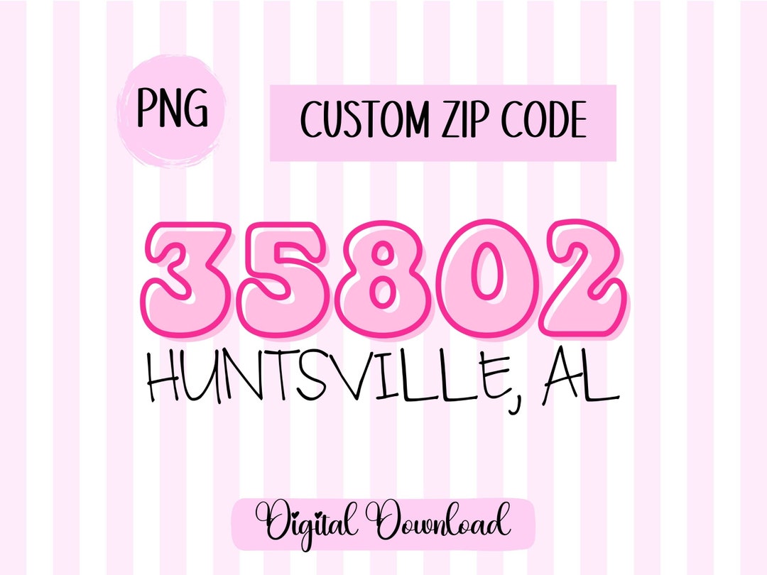 Custom City State Zip Code PNG State of Alabama Sublimation File Home ...