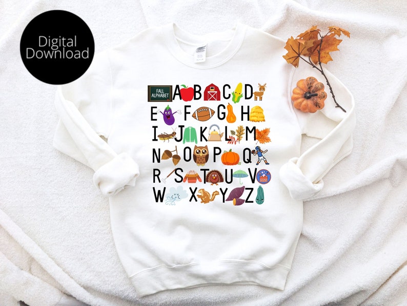 Teacher Alphabet PNG Bundle: Fall, Halloween, Christmas (digital ...
