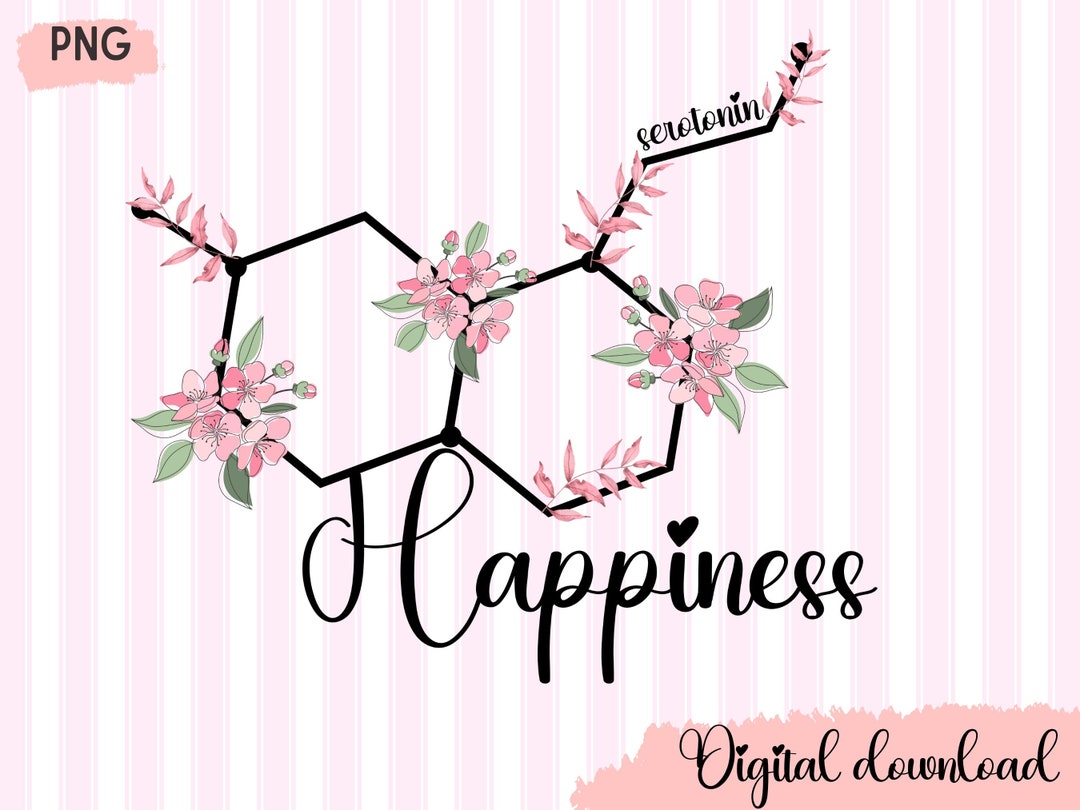 Serotonin PNG Floral Serotonin PNG Molecular Structure PNG - Etsy