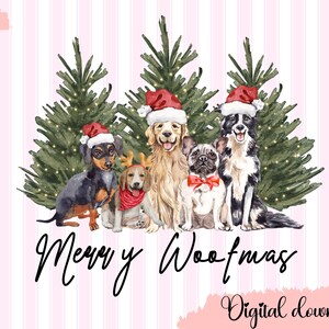 Merry Woofmas PNG: Christmas Dog Clipart (digital Download) - Etsy
