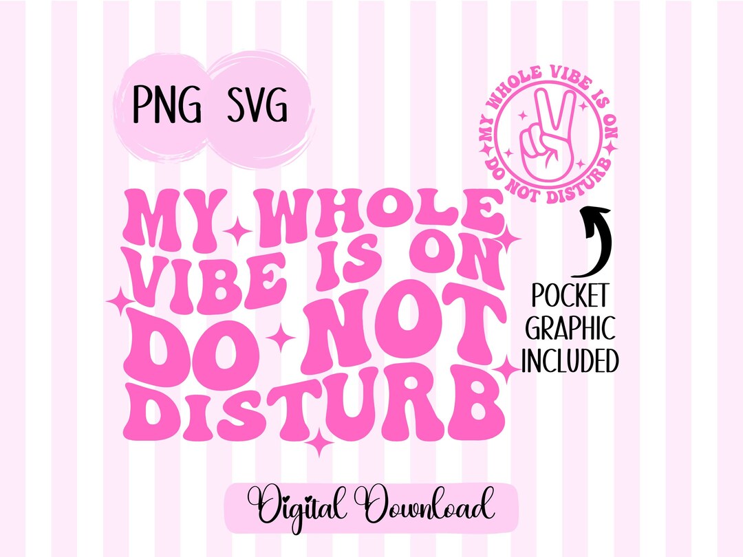 Do Not Disturb PNG SVG: Preppy Retro Graphic (digital Download) - Etsy UK
