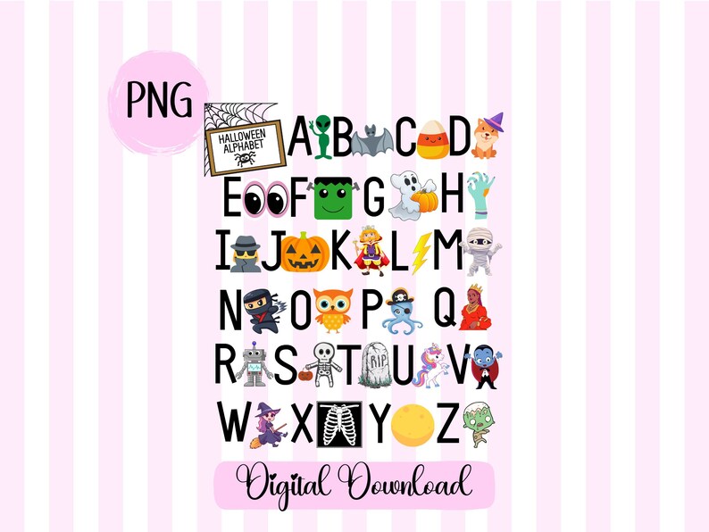 Halloween Alphabet PNG: Teacher Fall Shirt Design (digital Download) - Etsy