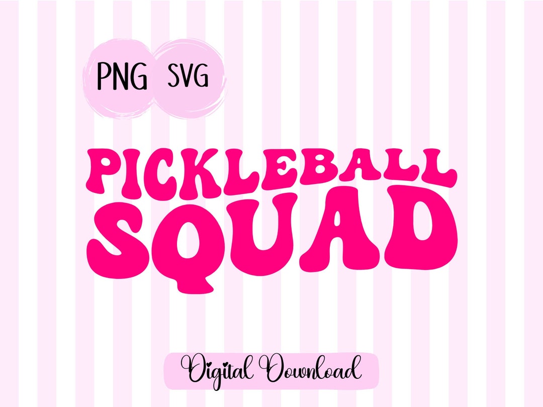 Pickleball Squad SVG: Retro Pink Team Shirt Design (digital Download ...