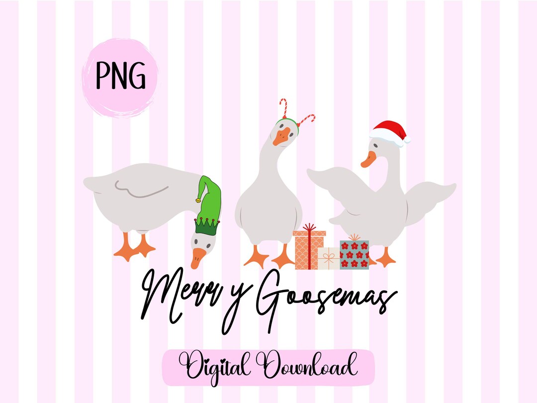 Merry Goosemas Png Christmas Goose Clipart Png Porch Goose Png ...