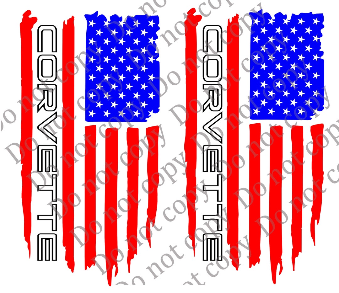US Flag With CORVETTE Logo for the Corvette Car Owner in Your Life ...