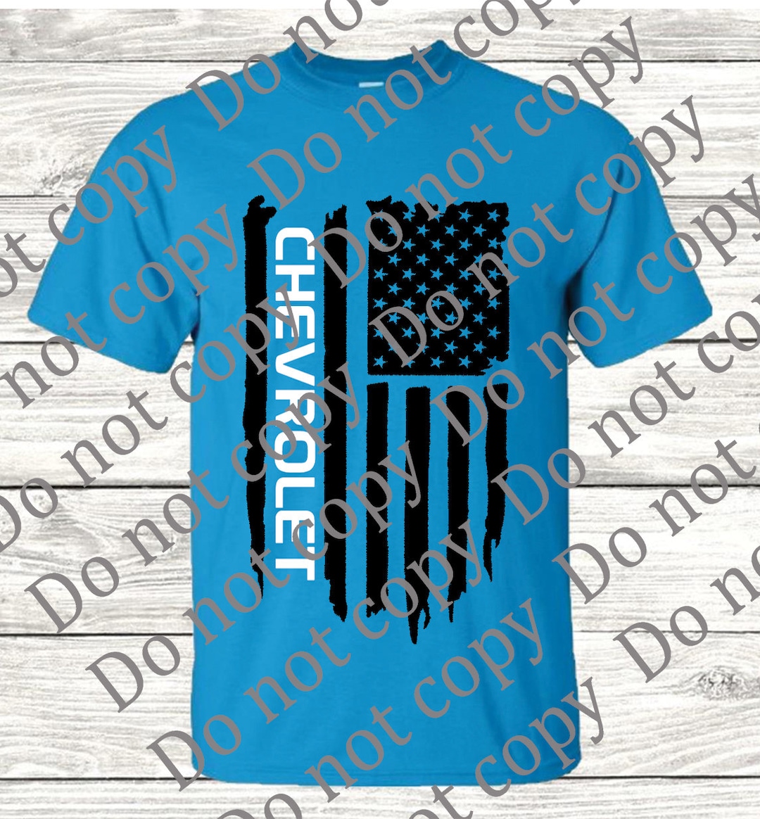 Chevrolet Text With American Flag, Svg, Png for T-shirts, Decals. Files ...