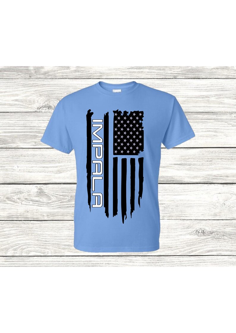 Chevy Impala Logo With Outlined Text and American Flag, Png, Eps and ...