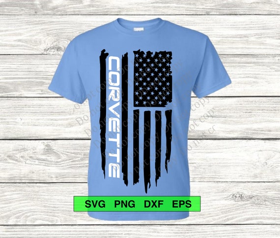 Chevy Corvette Logo With American Flag Svg Png Eps and Dxf - Etsy