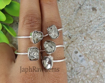 Raw Pyrite Ring, Rough Pyrite Ring, Sterling Silver Ring, Uncut ...