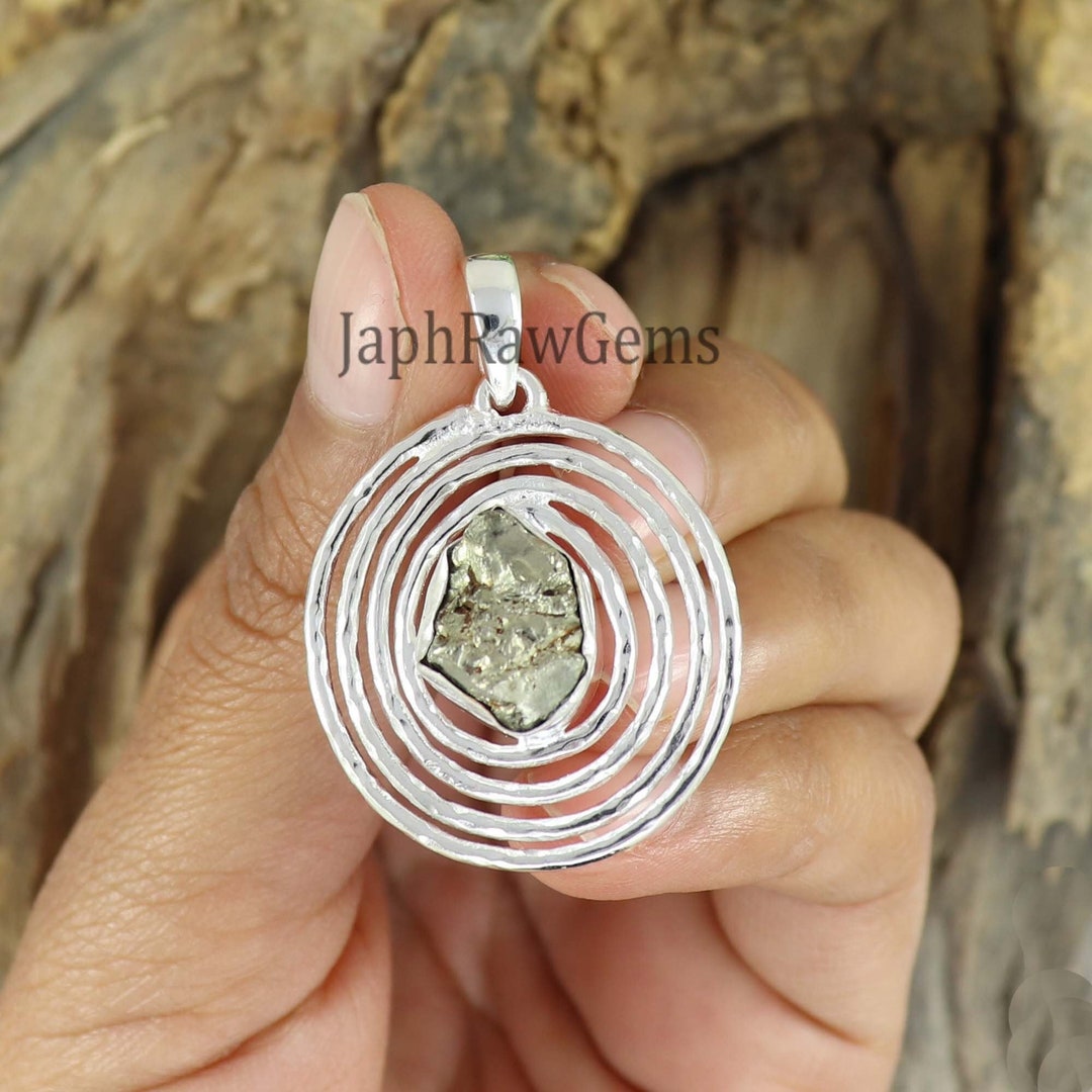 Raw Pyrite Pendant, 925 Silver Pendant , Pyrite Pendant, Unshaped ...
