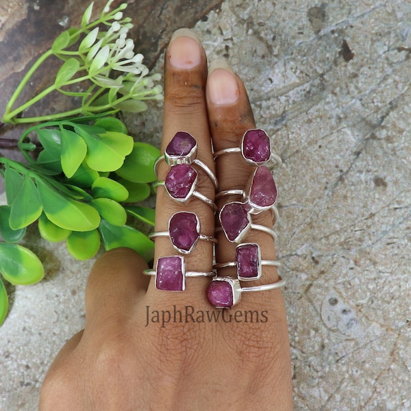 Raw Ruby Ring - Etsy