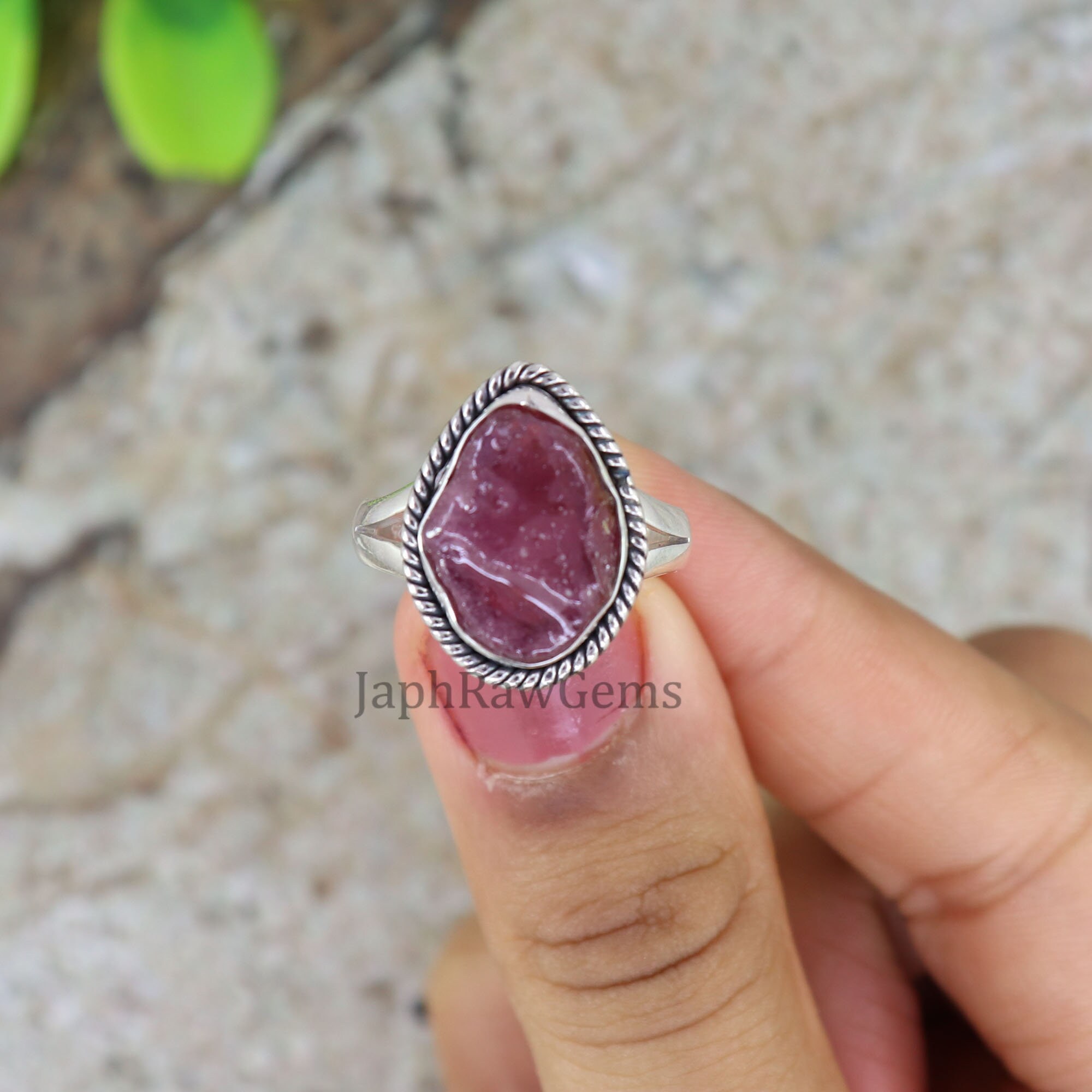 Uncut Ruby Ring
