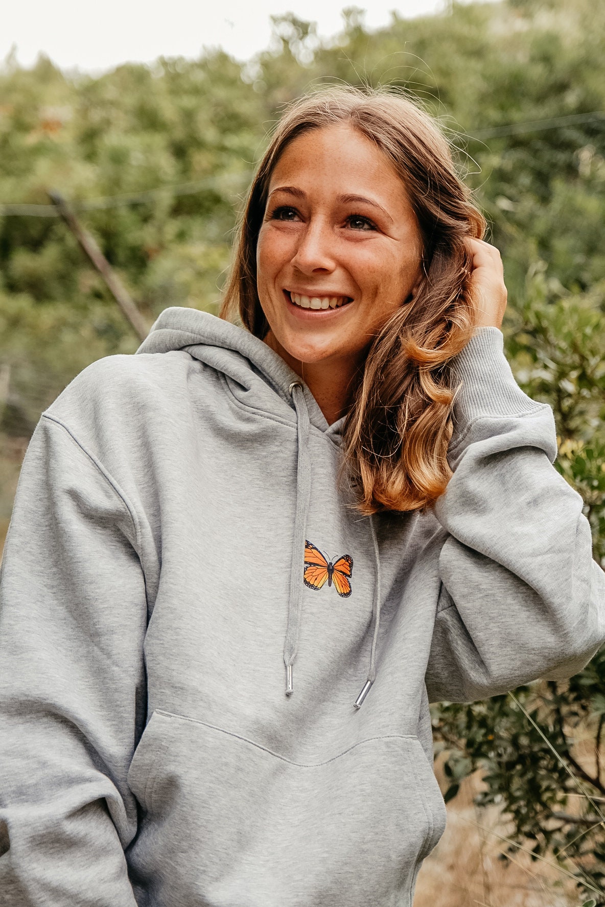 Orange Butterfly Oversize Hoodie Butterfly Hoodie Oversize Hoodie ...