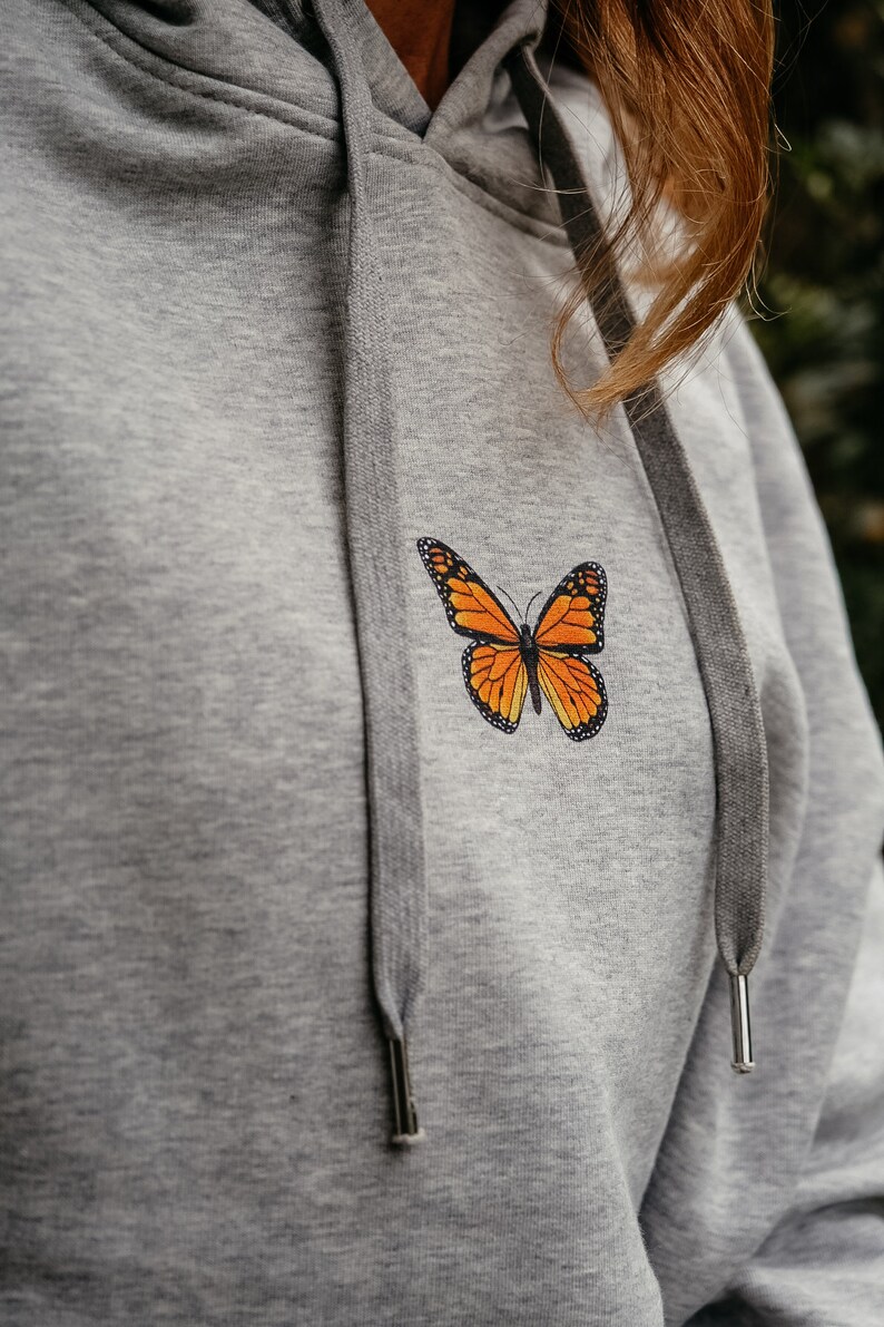 Orange Butterfly Oversize Hoodie Butterfly Hoodie Oversize Hoodie ...