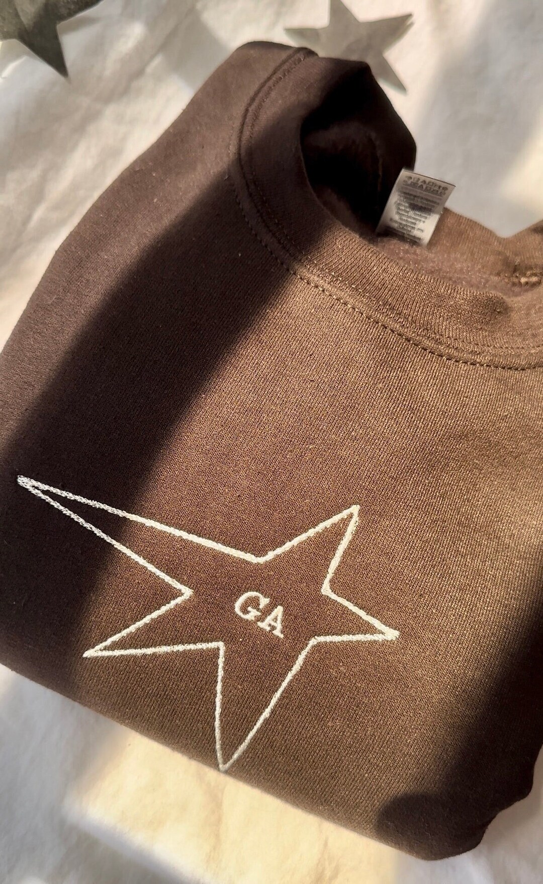 GA Star Embroidered Sweater - Etsy