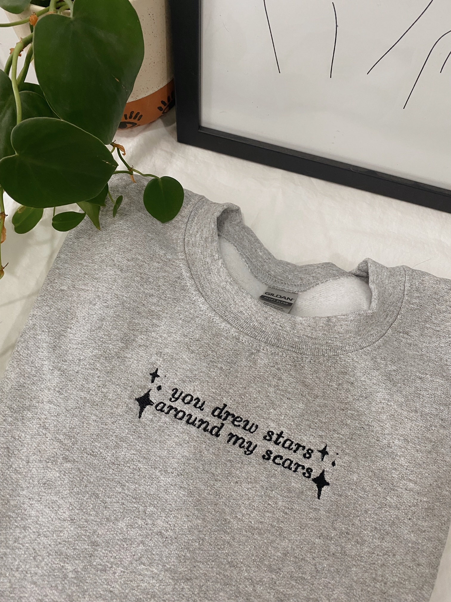 You Drew Stars Around My Scars Crewneck - Etsy