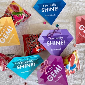 Gem Printable Valentines Day Cards Gemstone Ring Candy Valentine Cards ...