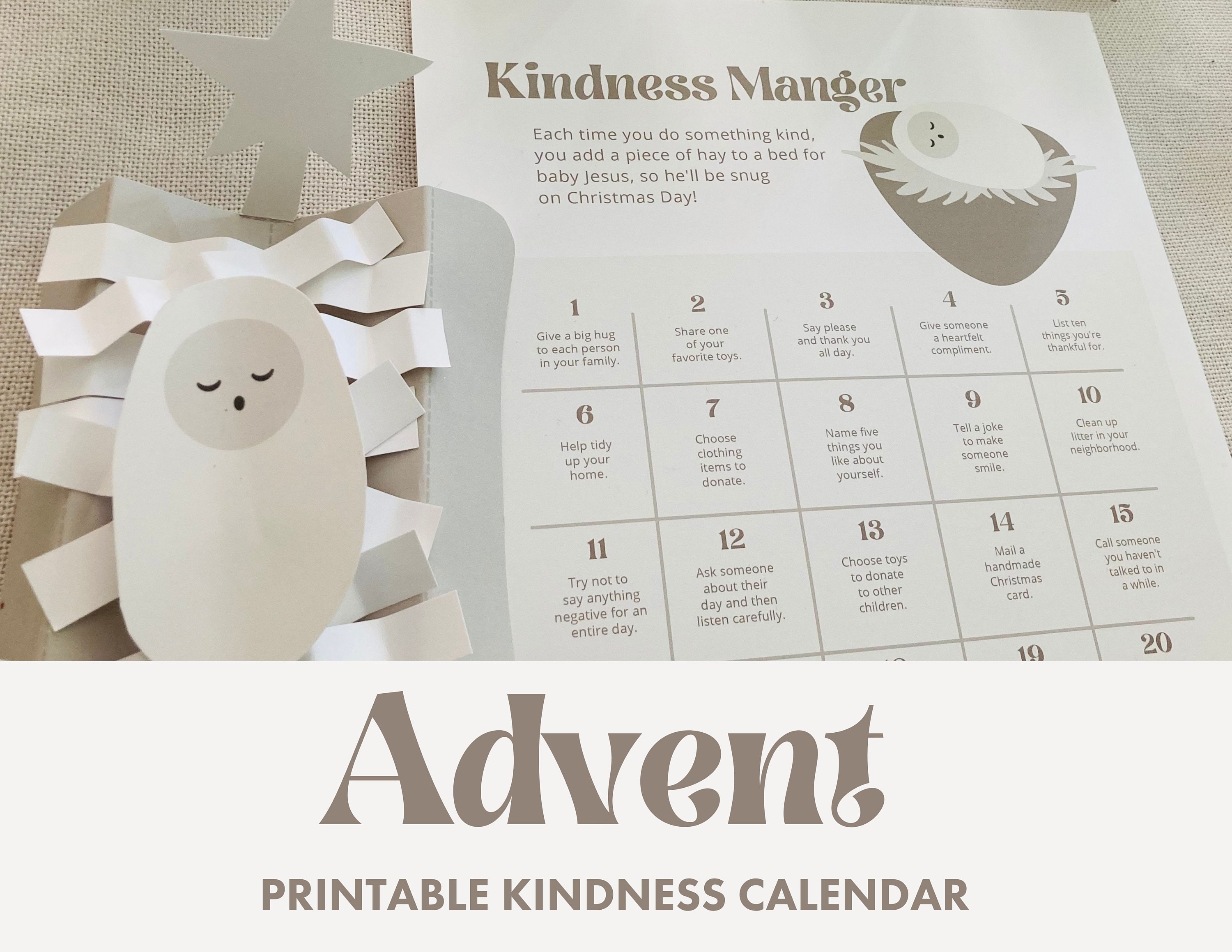 DIGITAL PRINTABLE Advent Christmas Activity, Happy Birthday Jesus ...