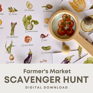 Printable Farmer's Market Scavenger Hunt for Toddler and Preschool ...